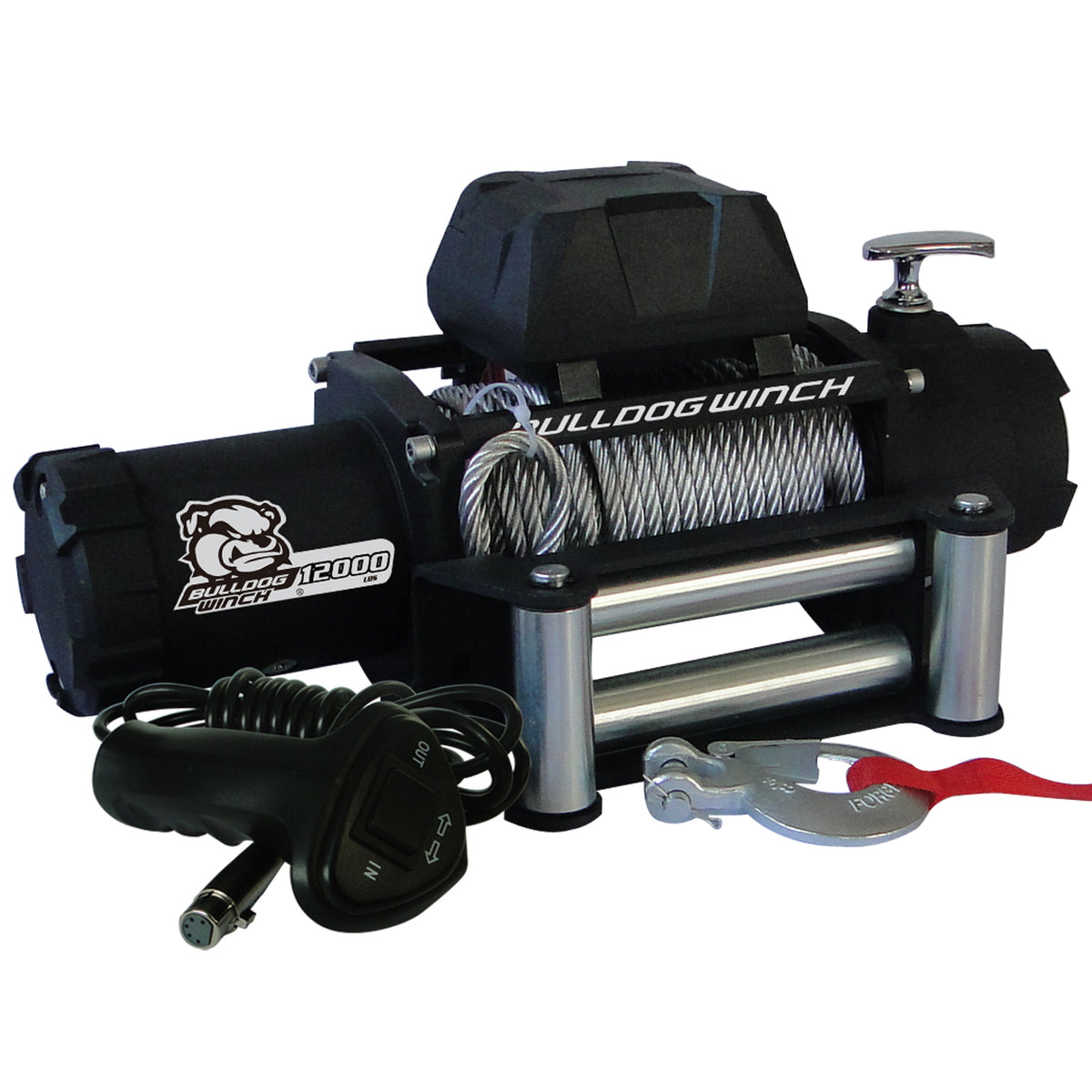 Bulldog Winch 10043 12,00 LB Winch 100 Ft Wire Rope 6.0hp Series Wound ...