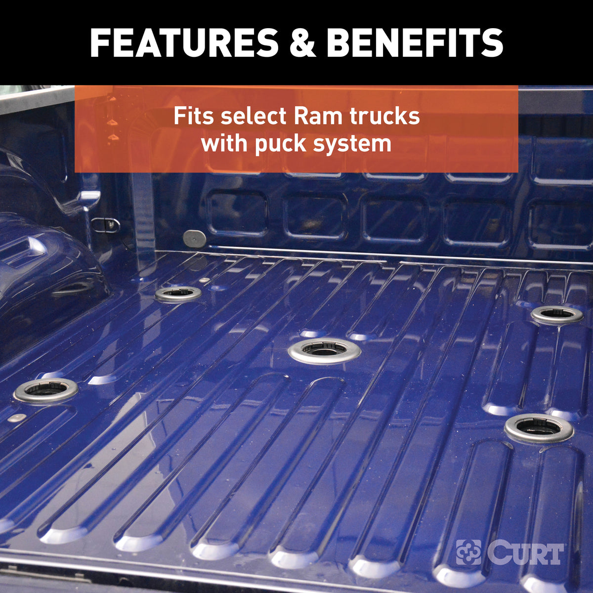 CURT 16021 Puck System 5th Wheel Legs; Select Ram 2500; 3500; 8ft. Bed ...