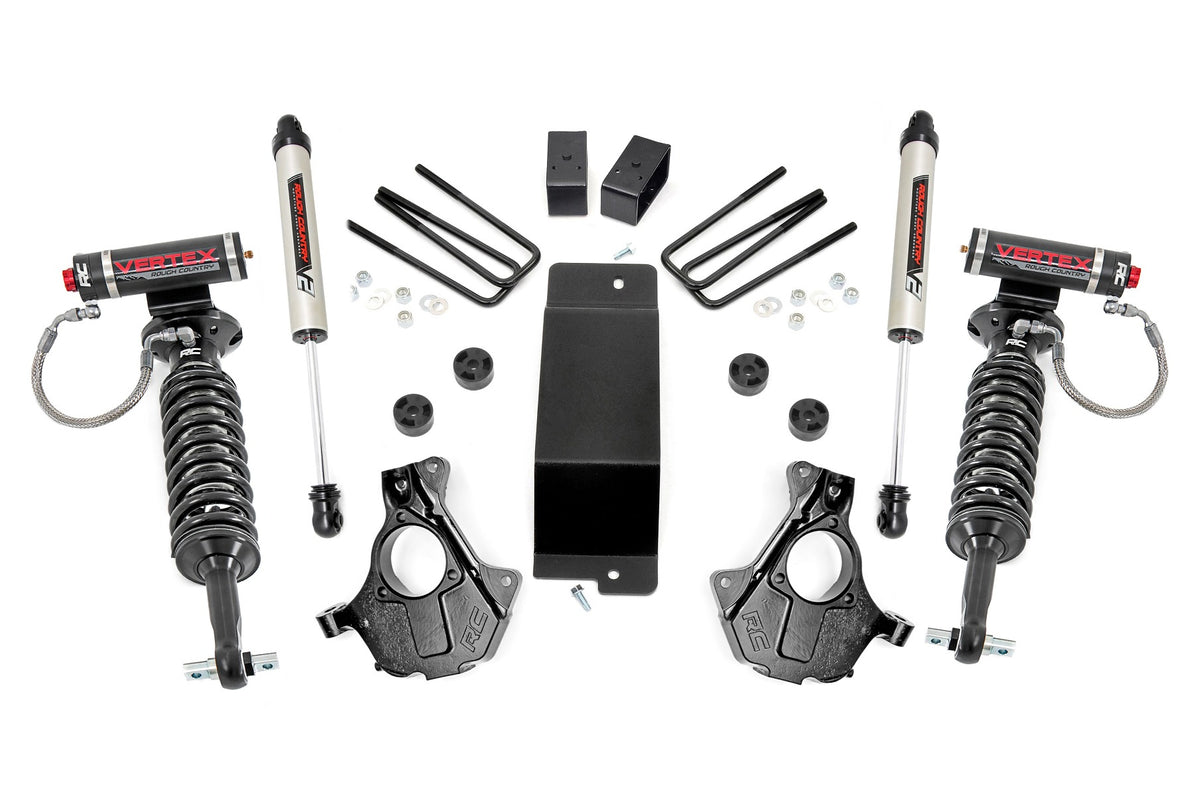 Rough Country 12457 3.5 Inch GM Suspension Lift Knuckle Kit Vertex w/V2 ...