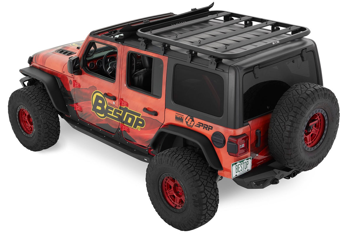 Bestop 41471-01 Hardtop Roof Rack - '18-23 Wrangler JL 4-Door (Black ...