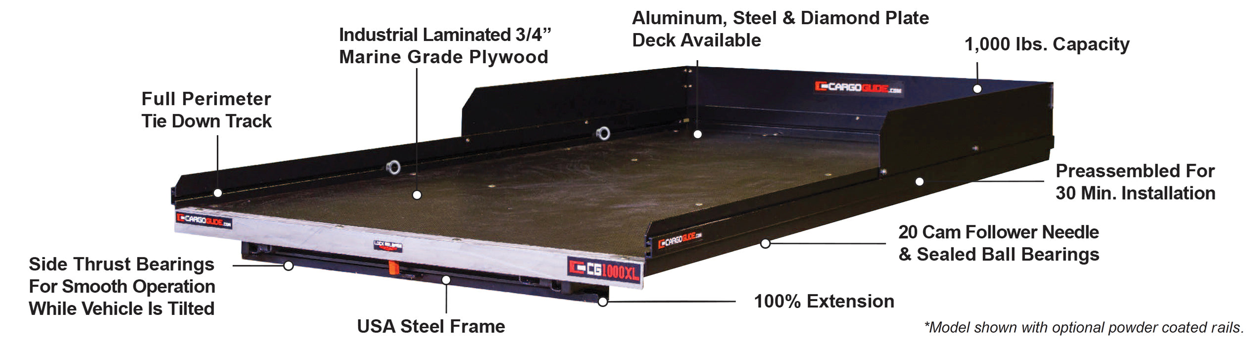 CargoGlide CG1000XL-6047 Slide Out Cargo Tray, 1000 lb cap. | Truck ...