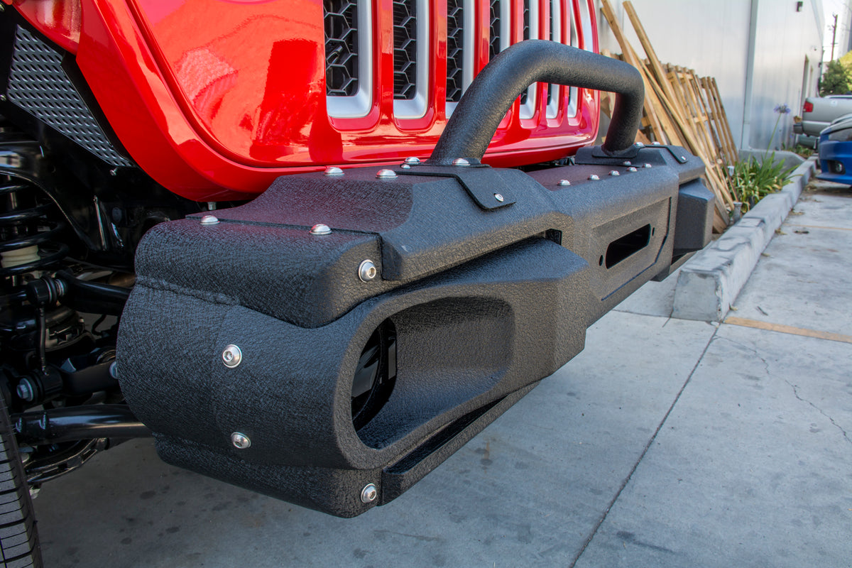 DV8 Offroad FBJL-10 Jeep JL Modular Front Bumper with Bull Bar 18 ...